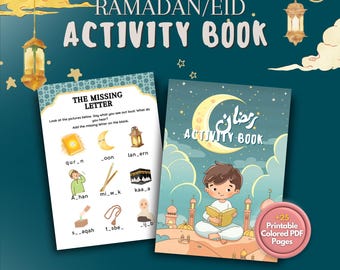 2025 Ramadan Activity Book Printable, Eid Activities, Teaching Kids Holy Month, PDF Activity ...