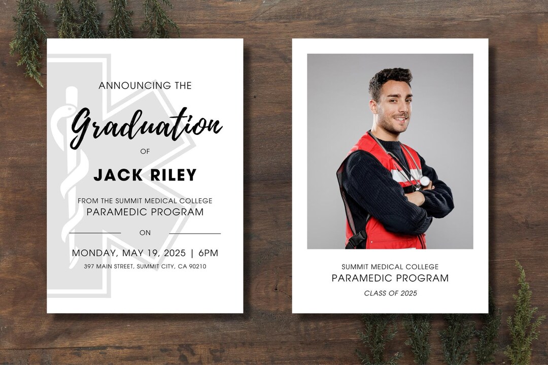 Paramedic Graduation Announcement - Etsy