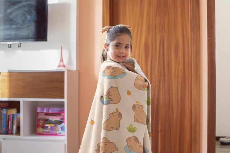 Capybara Blanket - Ultra Soft Fleece 60x50 Inches, Cute Animal Throw ...