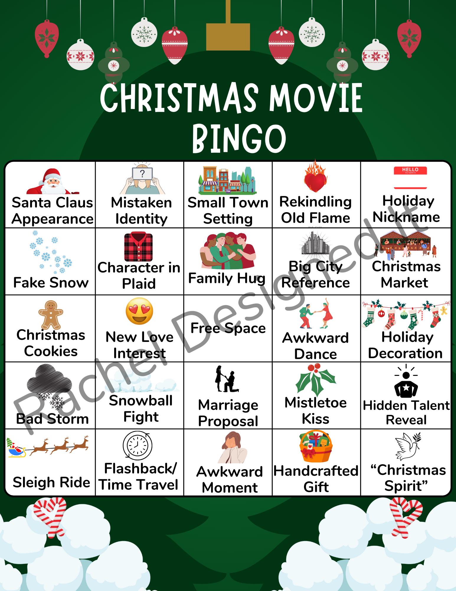 Christmas Movie Bingo Cards - Etsy