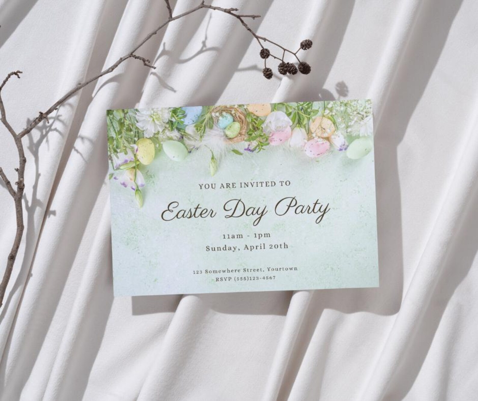 Easter Party Invite | Personalized Party Invitation Template ...
