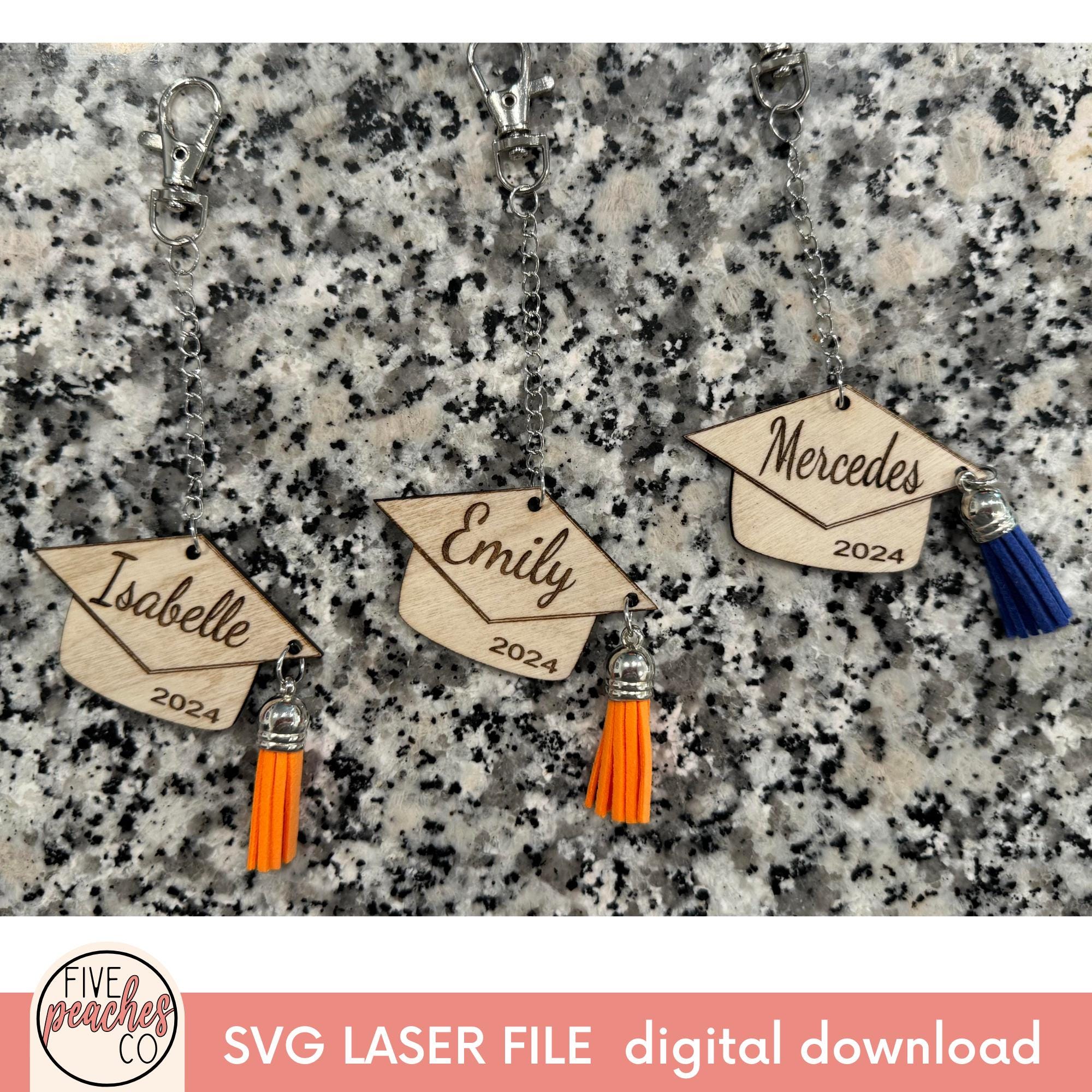 Graduation Keychain, SVG for Laser, Graduation Gift SVG, SVG for ...