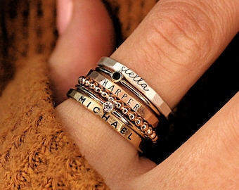 Stackable Rings - Etsy