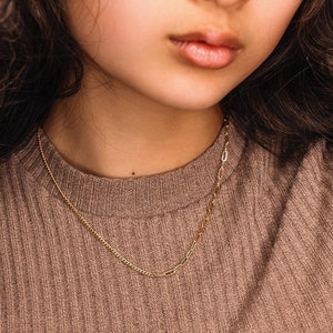 Women's Gold Chain Necklace Design Your Own Necklace Two Chain Necklace ...