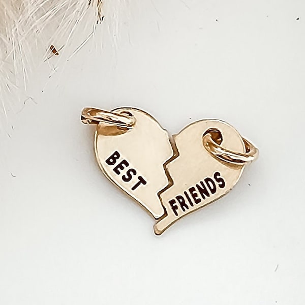 Gold Best Friend Charms - Etsy