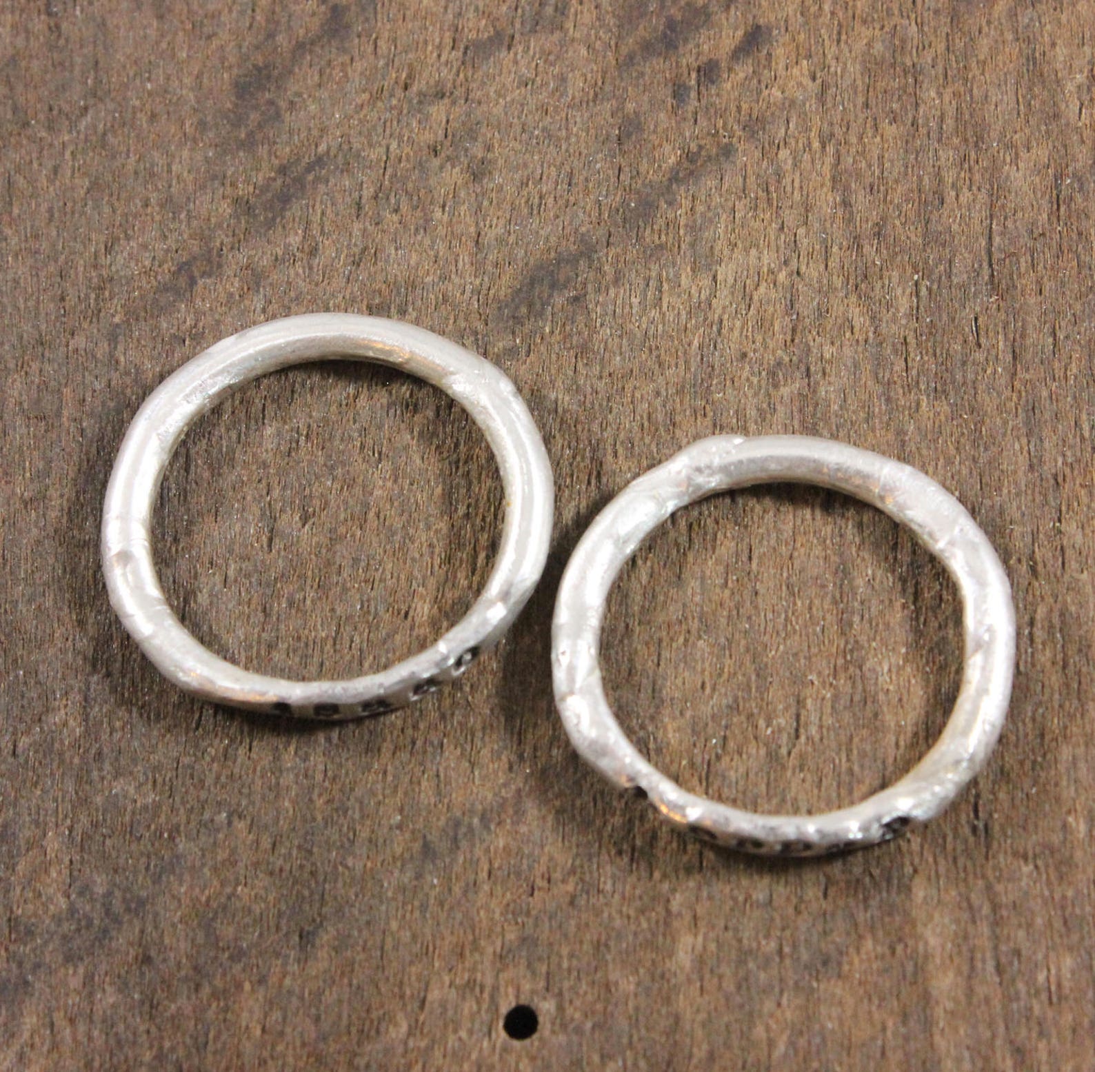 Stacking Rings with Names Stackable name rings Thick rings | Etsy