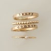 Gold Name Ring Set | Mother Gift | Stacked Rings | Women's Rings | Stacking Rings Set | Ring Set ...