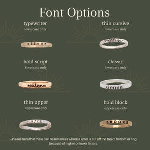 Gold Name Ring Set | Mother Gift | Stacked Rings | Women's Rings | Stacking Rings Set | Mom ...