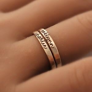 Stackable Name Rings Stacking Ring With Kids Names Personalized Jewelry ...