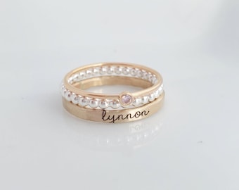 Script Name Ring, Sterling Silver Personalized Rings, Personalized ...