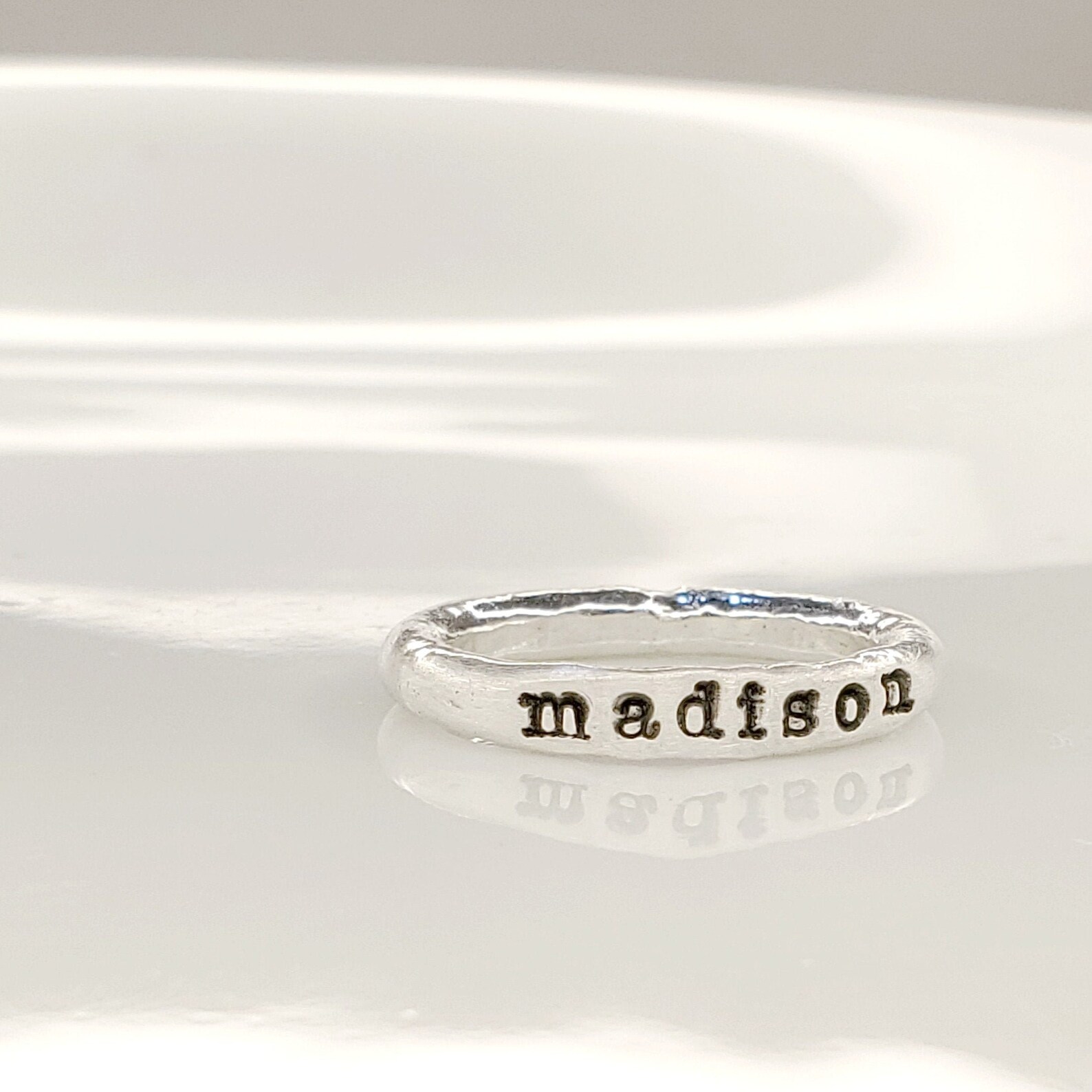 Stacking Rings With Names Stackable Name Rings Thick Rings - Etsy