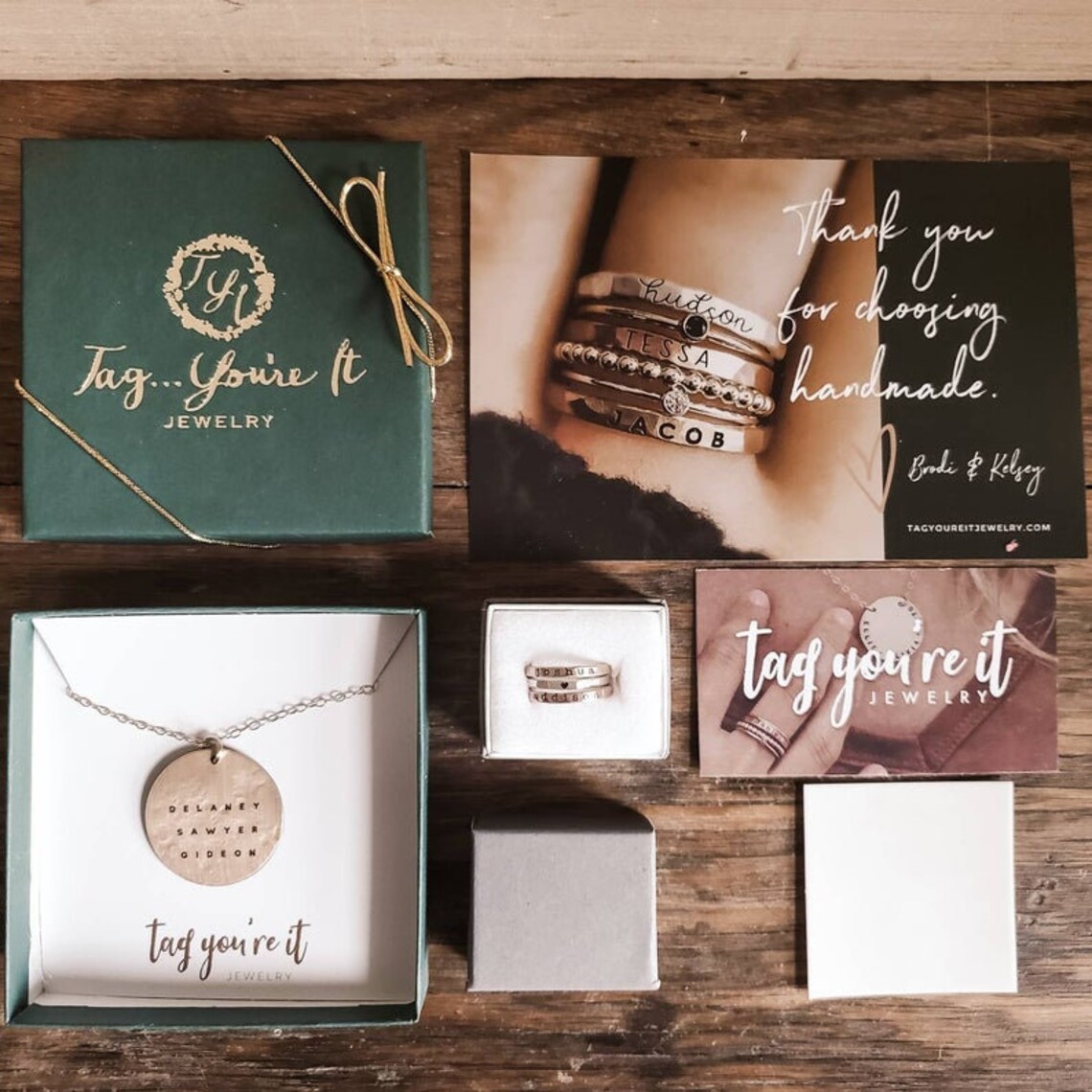 Cursive Name Ring Set Name and Birthstone Rings Gold Name - Etsy