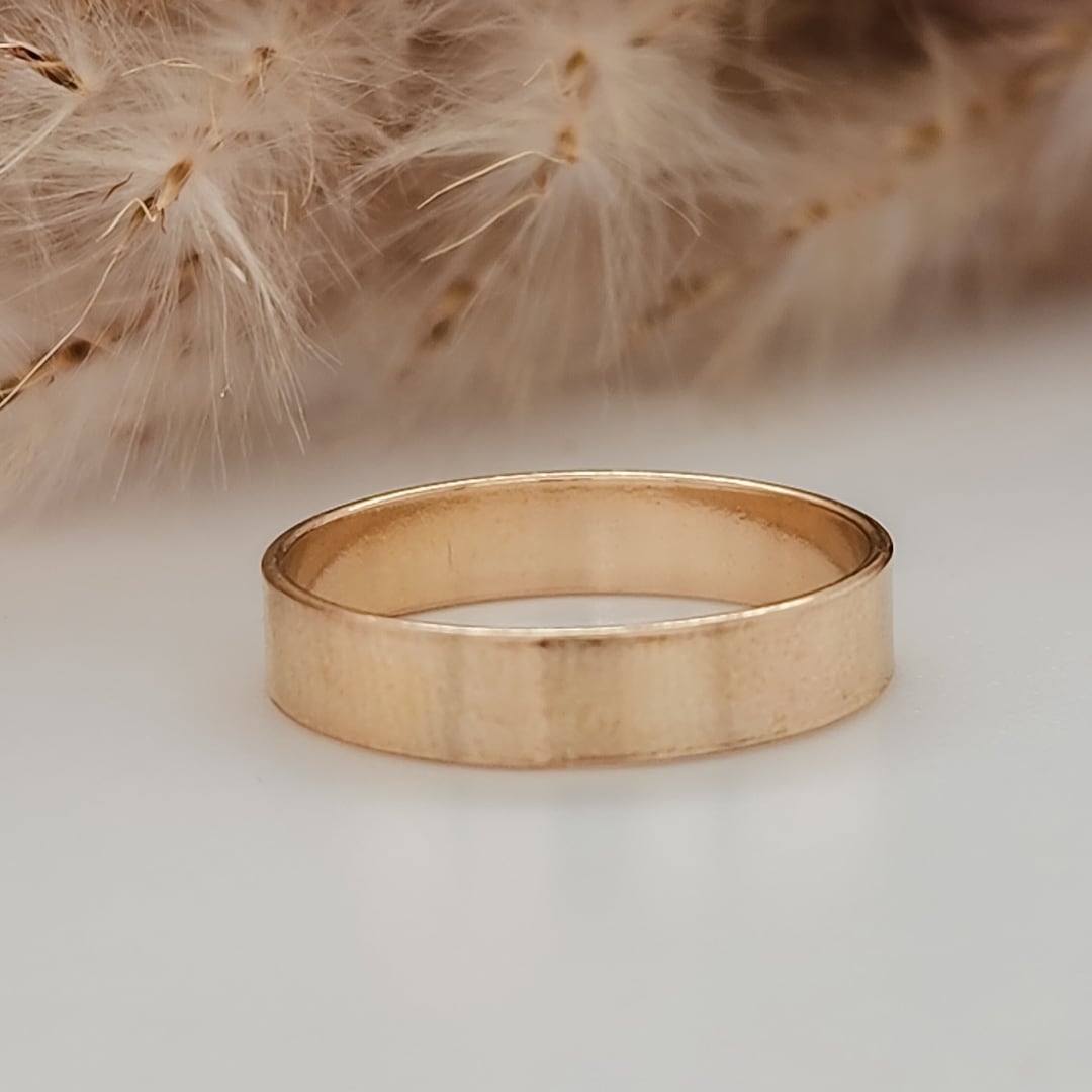 Gold Cigar Ring Thicker Gold Filled Band Ring Statement Ring Stacking ...