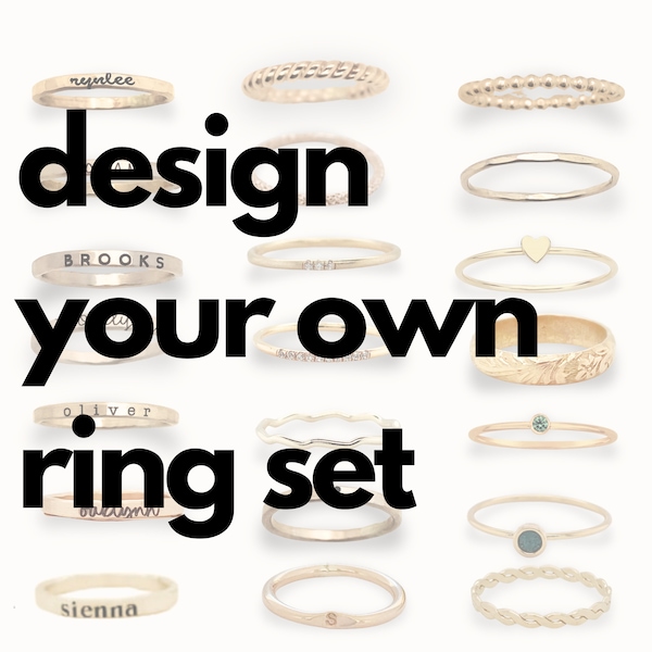 Stacked Rings - Etsy