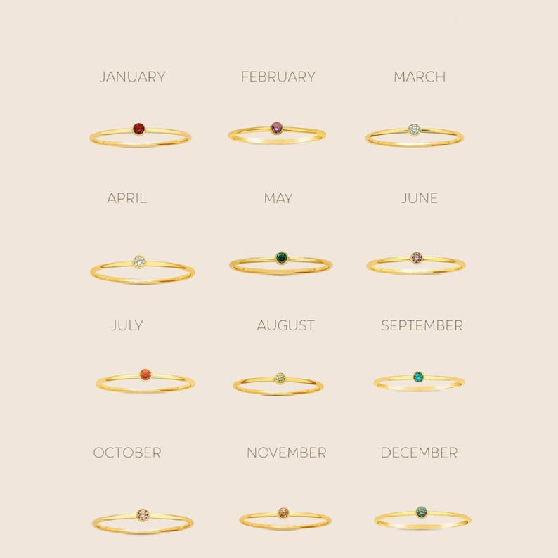 Personalized 14K Gold Filled Stacking Ring Set | Handmade Name Rings ...