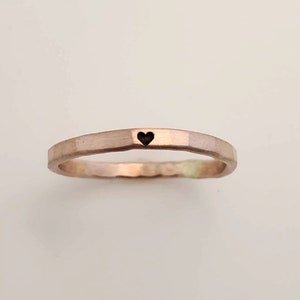 Heart Ring | Simple Fine Silver Minimalist Heart Ring | Ring With Heart ...