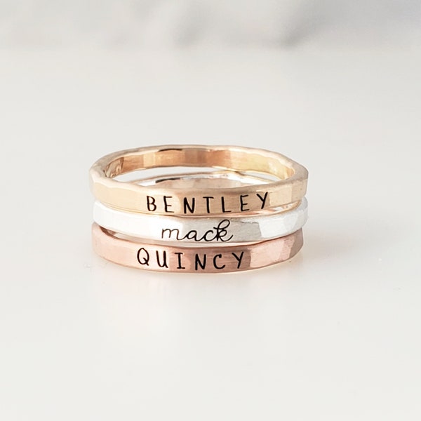 Cursive Name Ring - Etsy