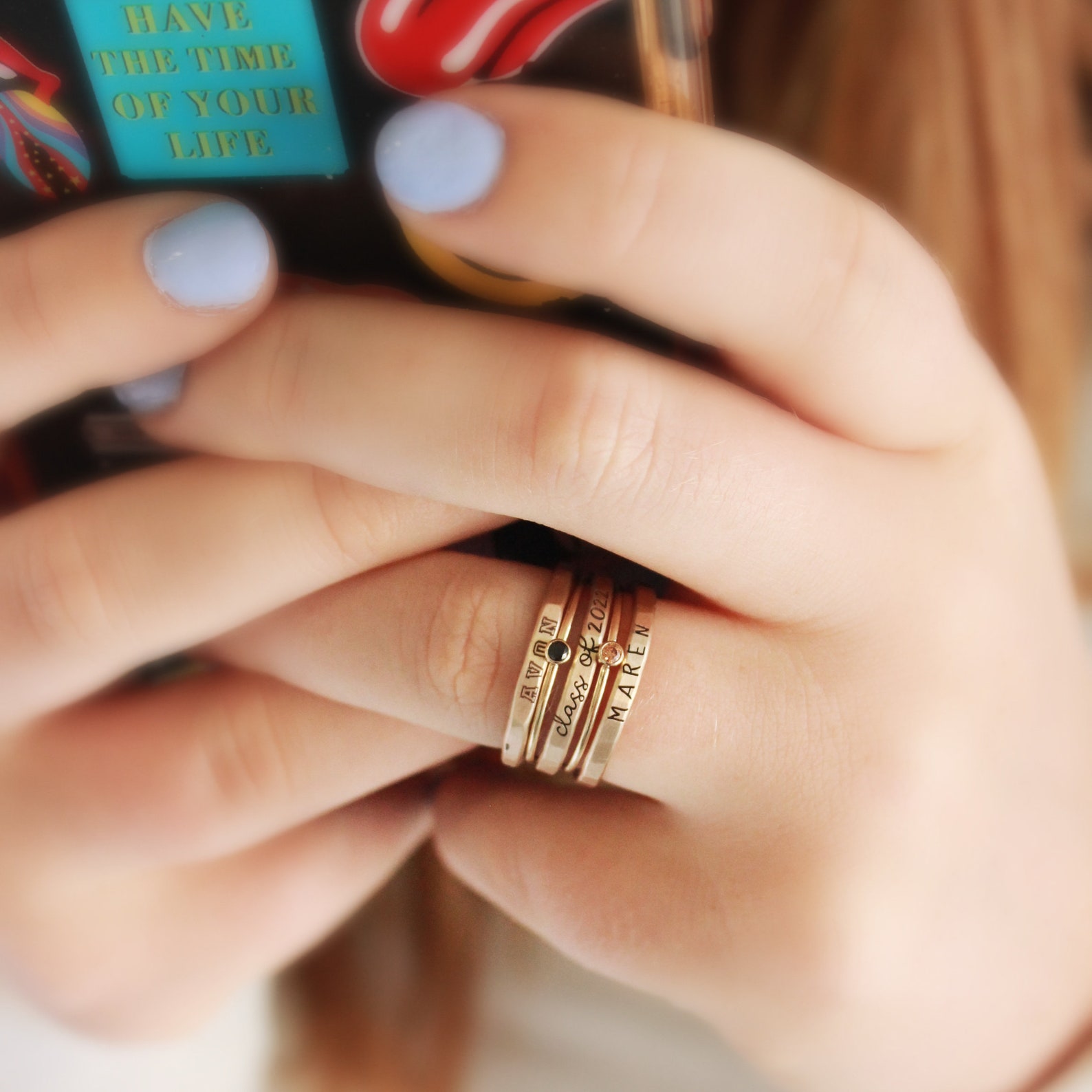 Class Ring Set Stackable Class Rings Affordable Class Rings | Etsy