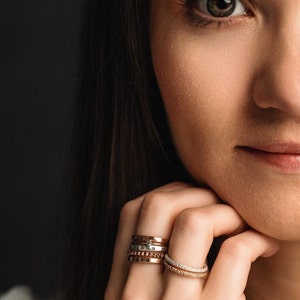 Stackable Name Rings | Mom Ring Set | Stacking Name Rings | Personalized Jewelry | Name Rings ...