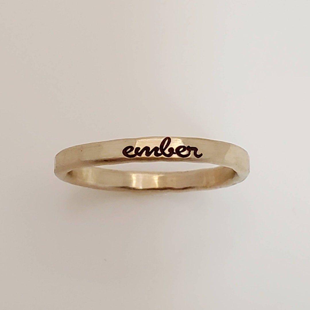 Stackable Name Rings, Rings With Names, Engraved Name Rings, Mixed ...