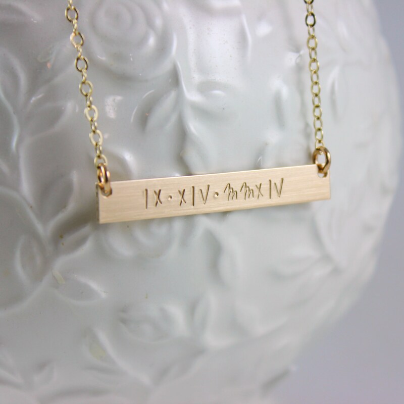 Roman Numeral Necklace - Etsy
