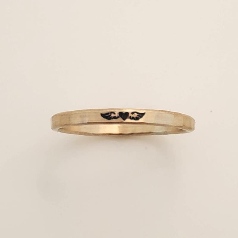 Angel Wing Ring and Heart - Etsy