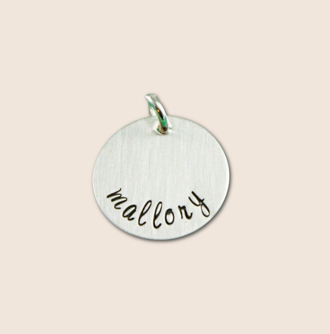 Sterling Silver Disc Add On Kids Name Add On Necklace Add - Etsy