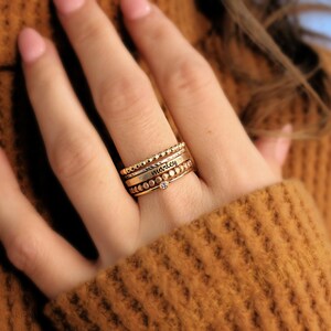 Stackable Name Rings Personalized Name Ring Set Cursive Name Ring ...