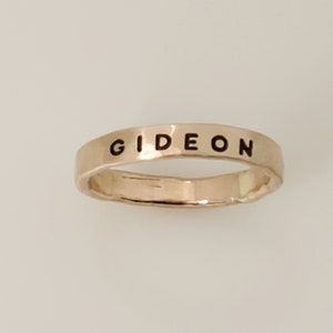 Thick Stacking Rings With Names Thick Stacked Name Rings Chunky Name ...