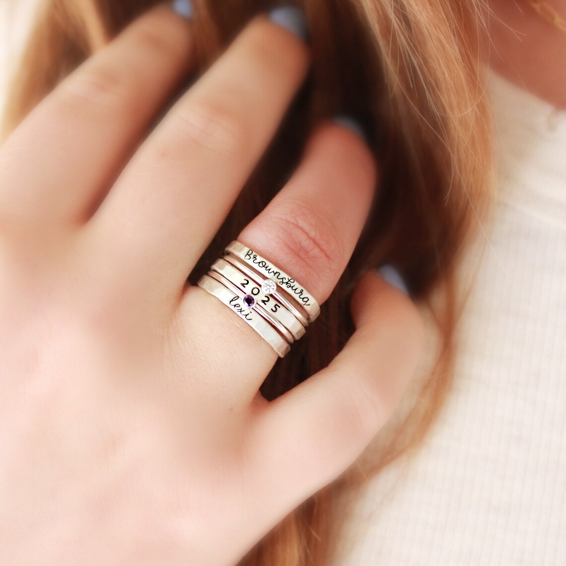 Class Ring Set Stackable Class Rings Affordable Class Rings | Etsy