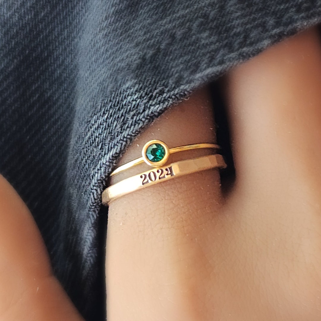 Class Ring | Stacking Ring | Ring With Year | 2025 Ring | 2025 Ring ...