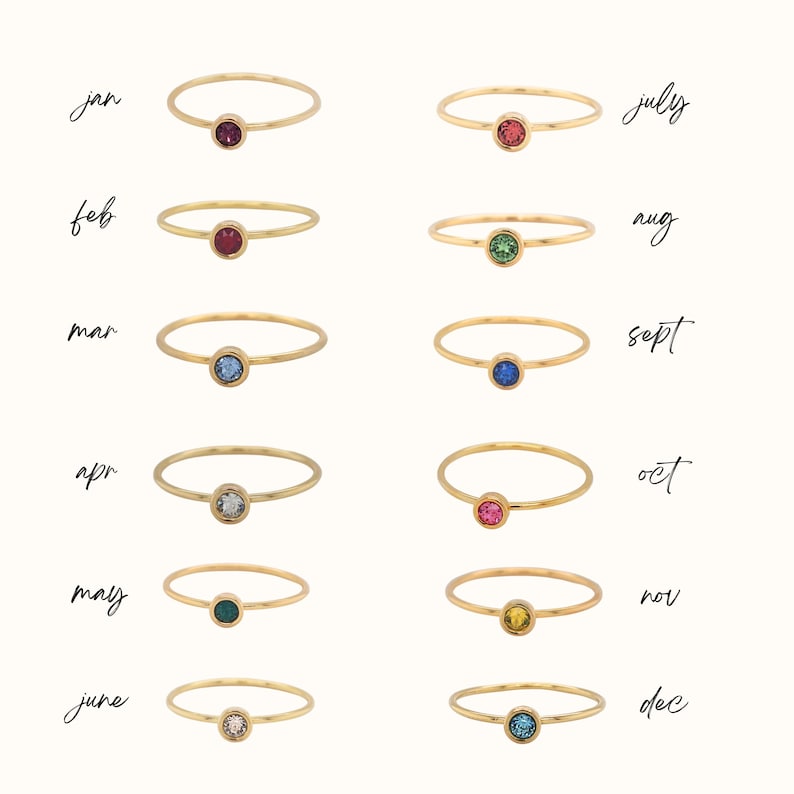 Personalized 14k Gold Filled Class Ring Set | Custom Graduation Rings ...