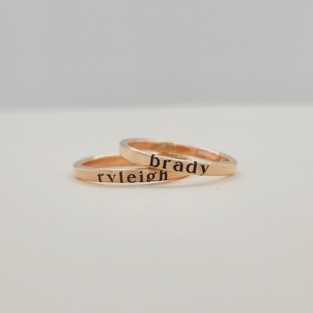 Stackable Name Rings Stacking Ring With Kids Names Personalized Jewelry ...