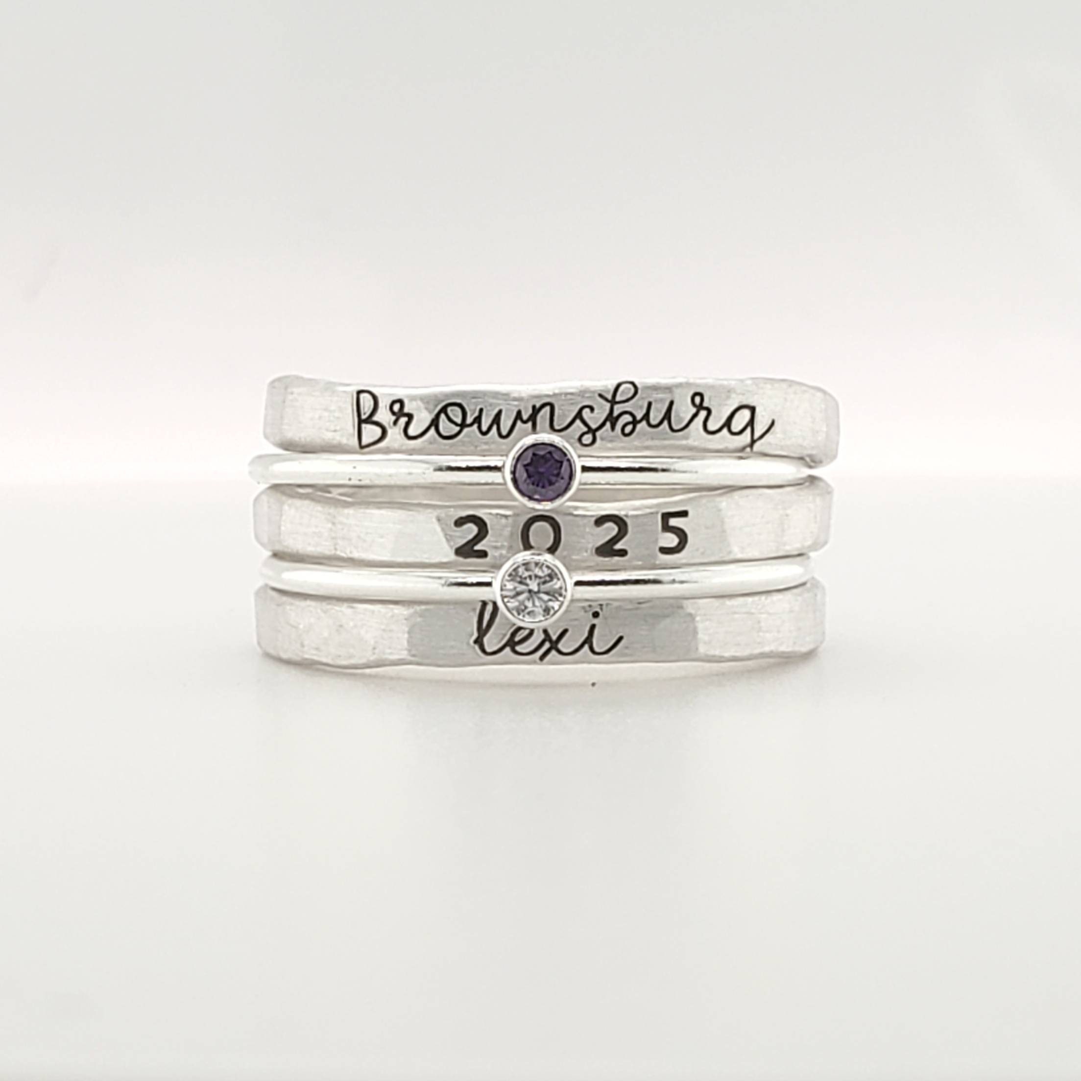 Class Ring Set Stackable Class Rings Affordable Class Rings | Etsy