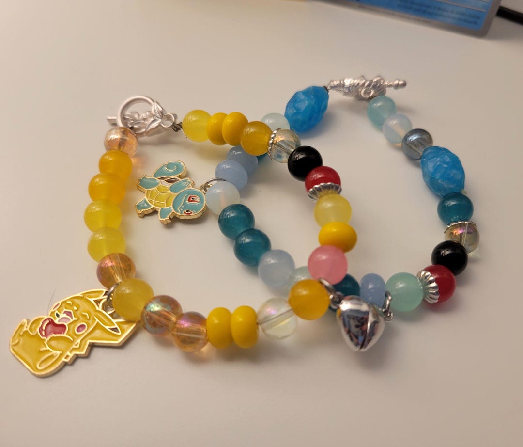 Pokemon Friendship Bracelet Pikachu & Squirtle - Etsy