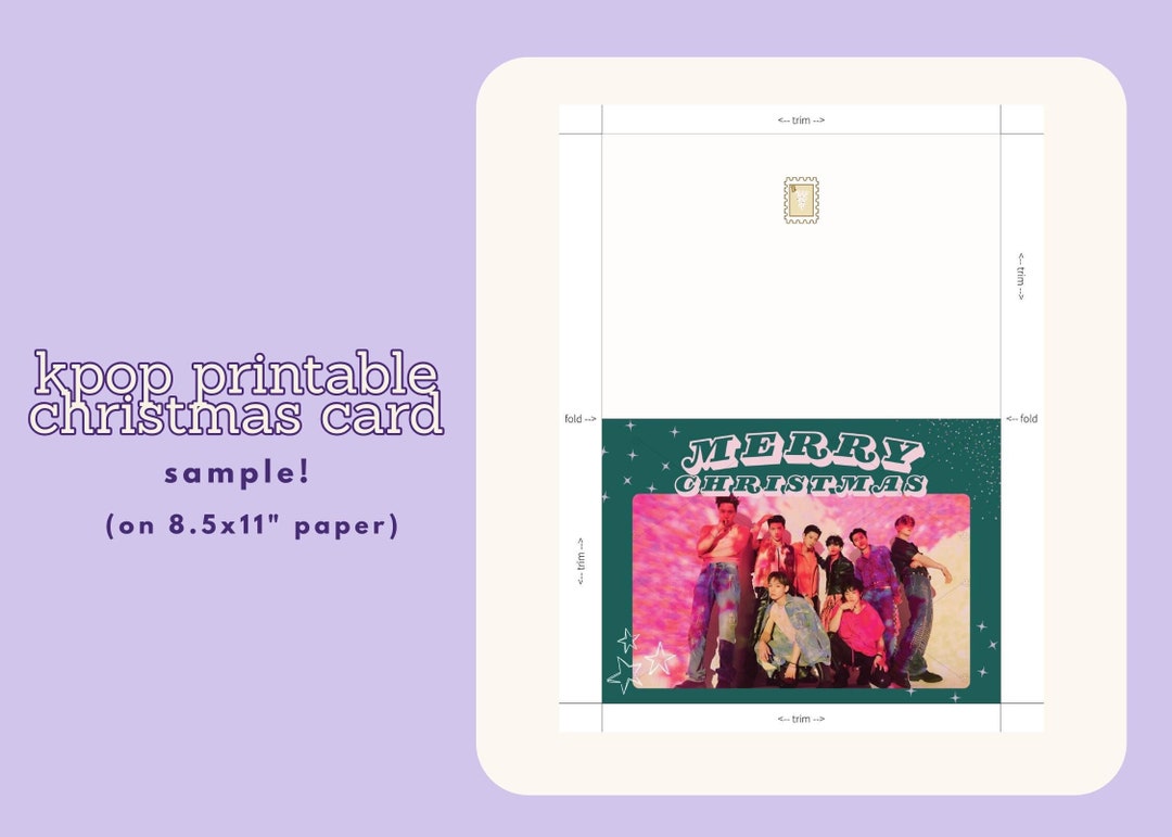 EXO Kpop Christmas Card | Printable Greeting Card (digital Download) - Etsy