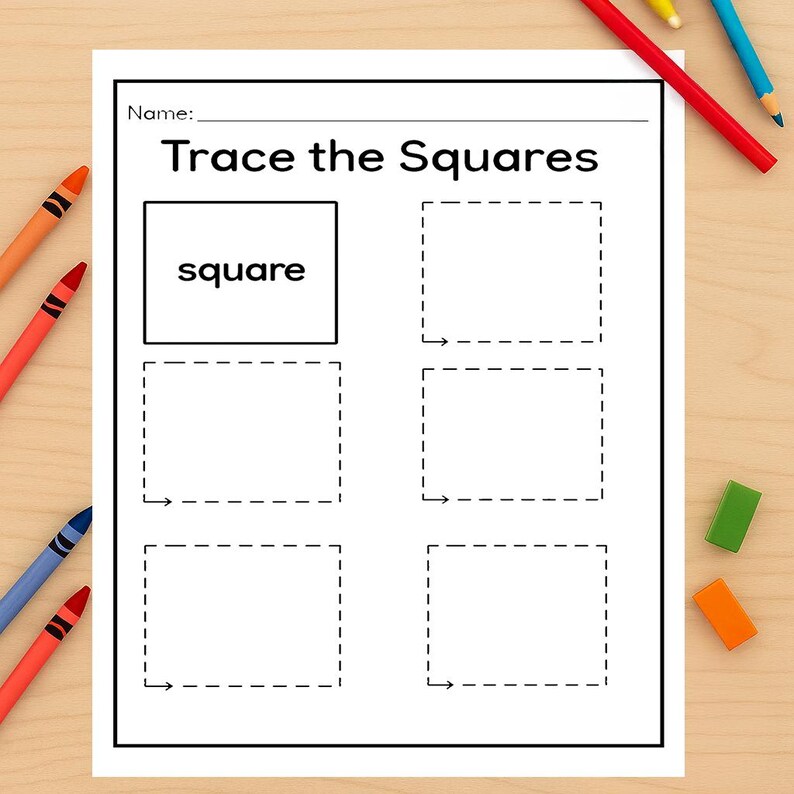 Printable Shape Tracing Worksheets | Preschool & Kindergarten | Circle ...
