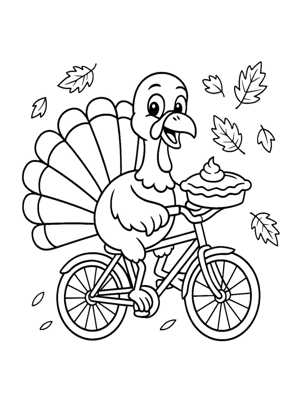 Whimsical Thanksgiving Coloring Pages | 20 Printable Turkey Pumpkin and ...
