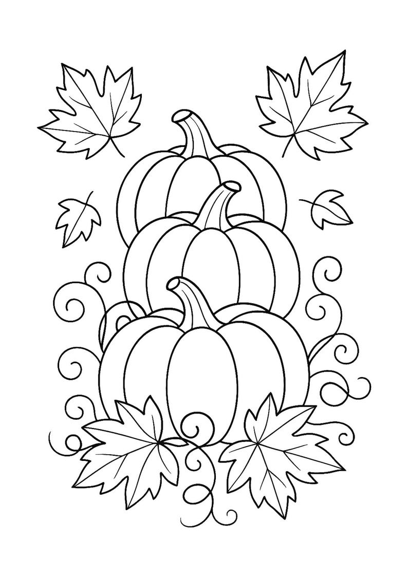 Whimsical Thanksgiving Coloring Pages | 20 Printable Turkey Pumpkin and ...