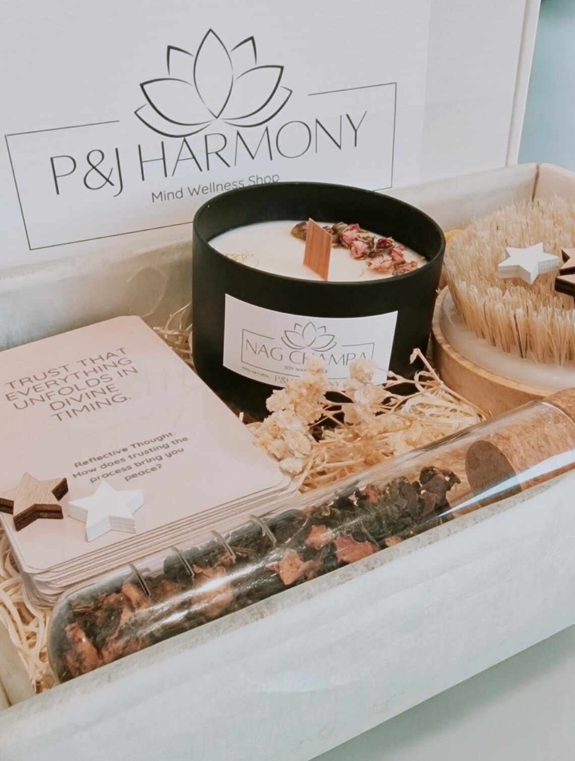 Self-care Harmony Bundle, Gift Box, Meditation, Soya Candle ...