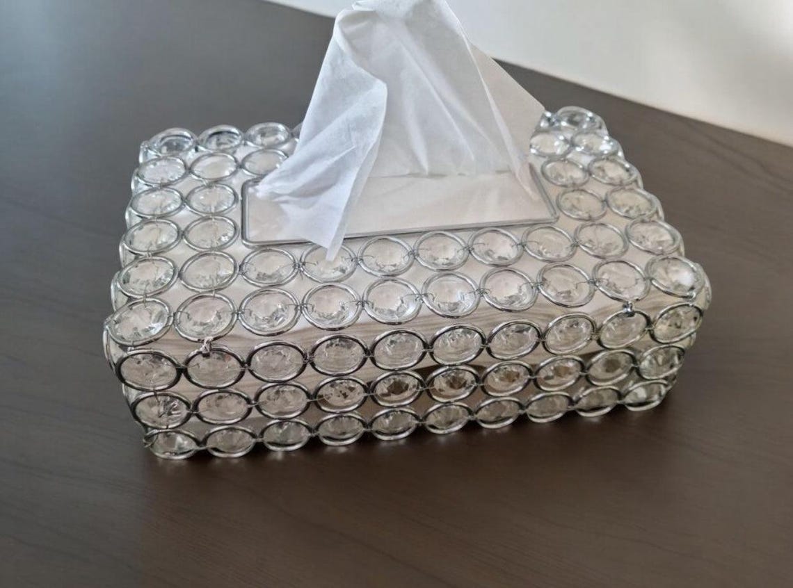 Crystal Tissue Box - Elegant Paper Rack for Office & Home | Decorative ...