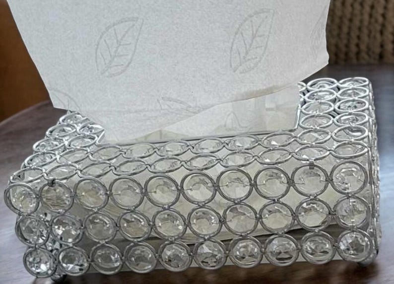 Crystal Tissue Box - Elegant Paper Rack for Office & Home | Decorative ...