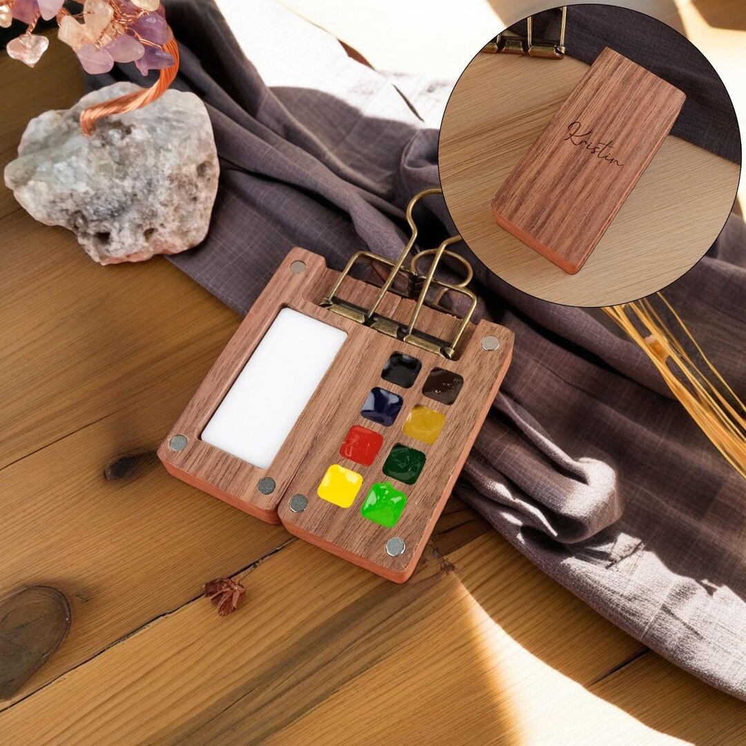 Personalized Watercolor Paint Set, Custom Travel Watercolor Set, Mini ...
