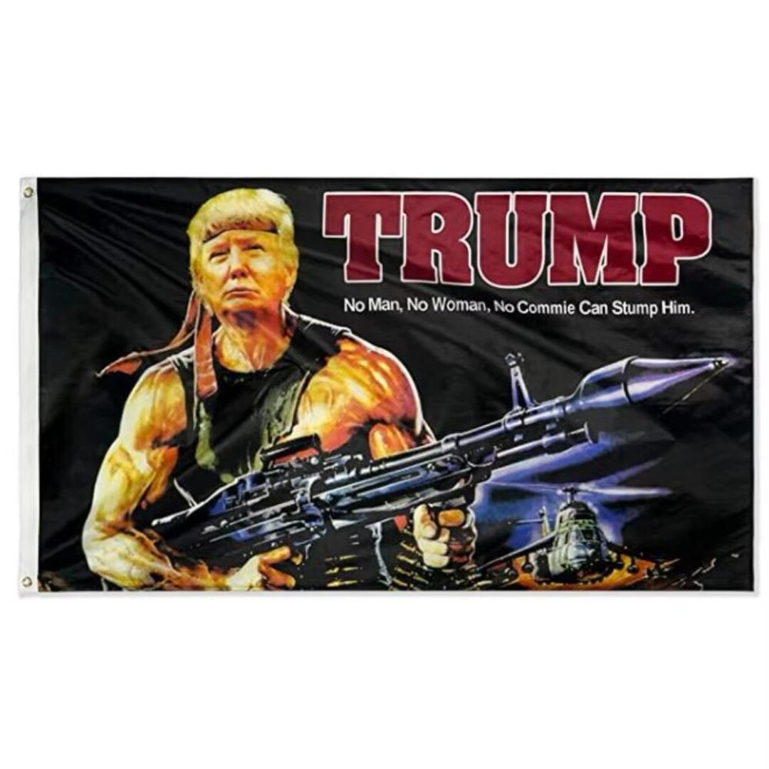 3x5 Donald Trump 2024 Rambo Bazooka Flag 5x3 Banner W/ Grommets Trump ...