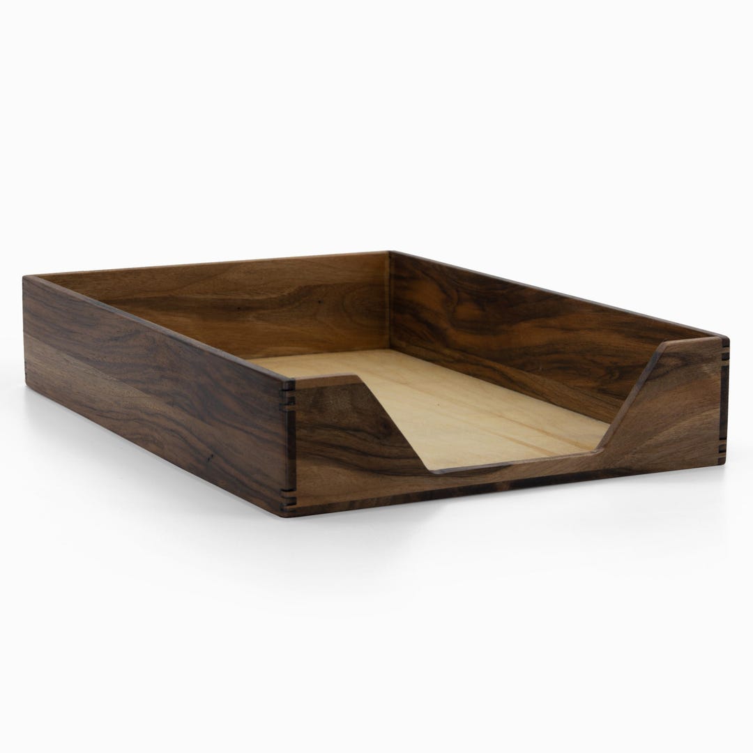 A4 Paper Tray & Magazine Holder - Walnut - for 500 Paper, Paper Tray ...