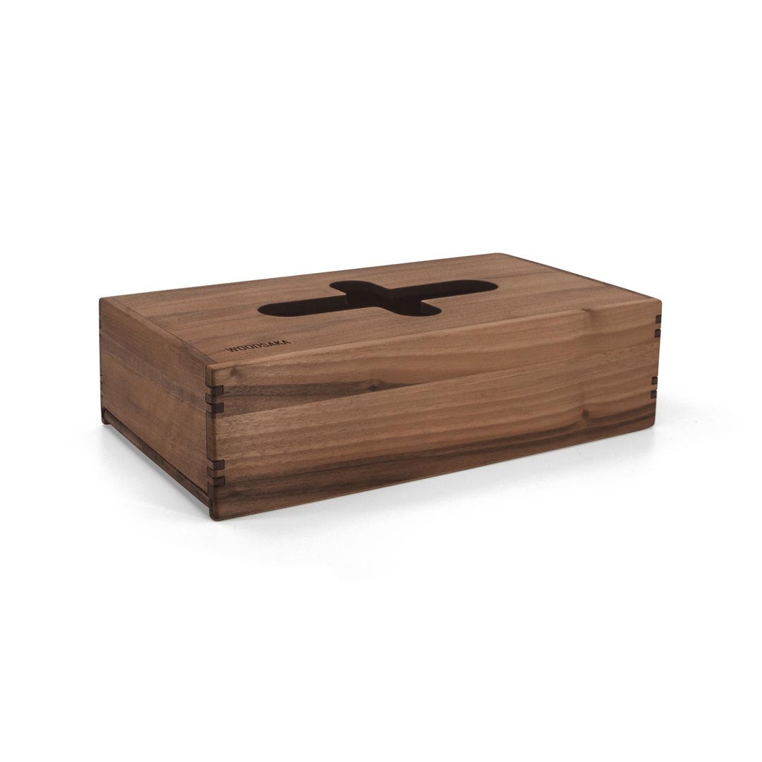 Solid Walnut Tissue Box Cover: Reka Collection, Sliding Lid - Etsy