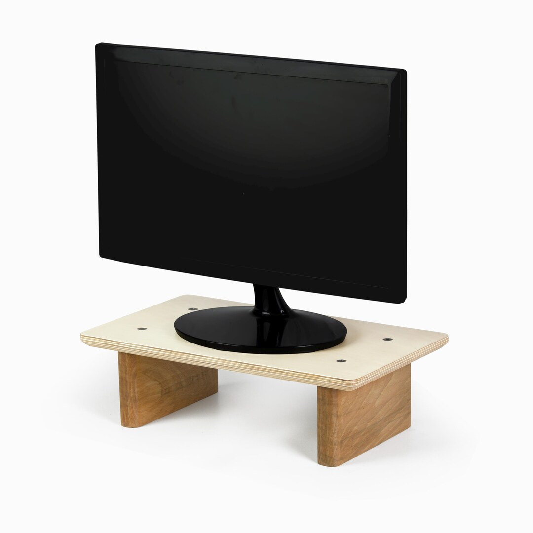 Woodsaka Small Monitor Stand Cherry Wood - Etsy