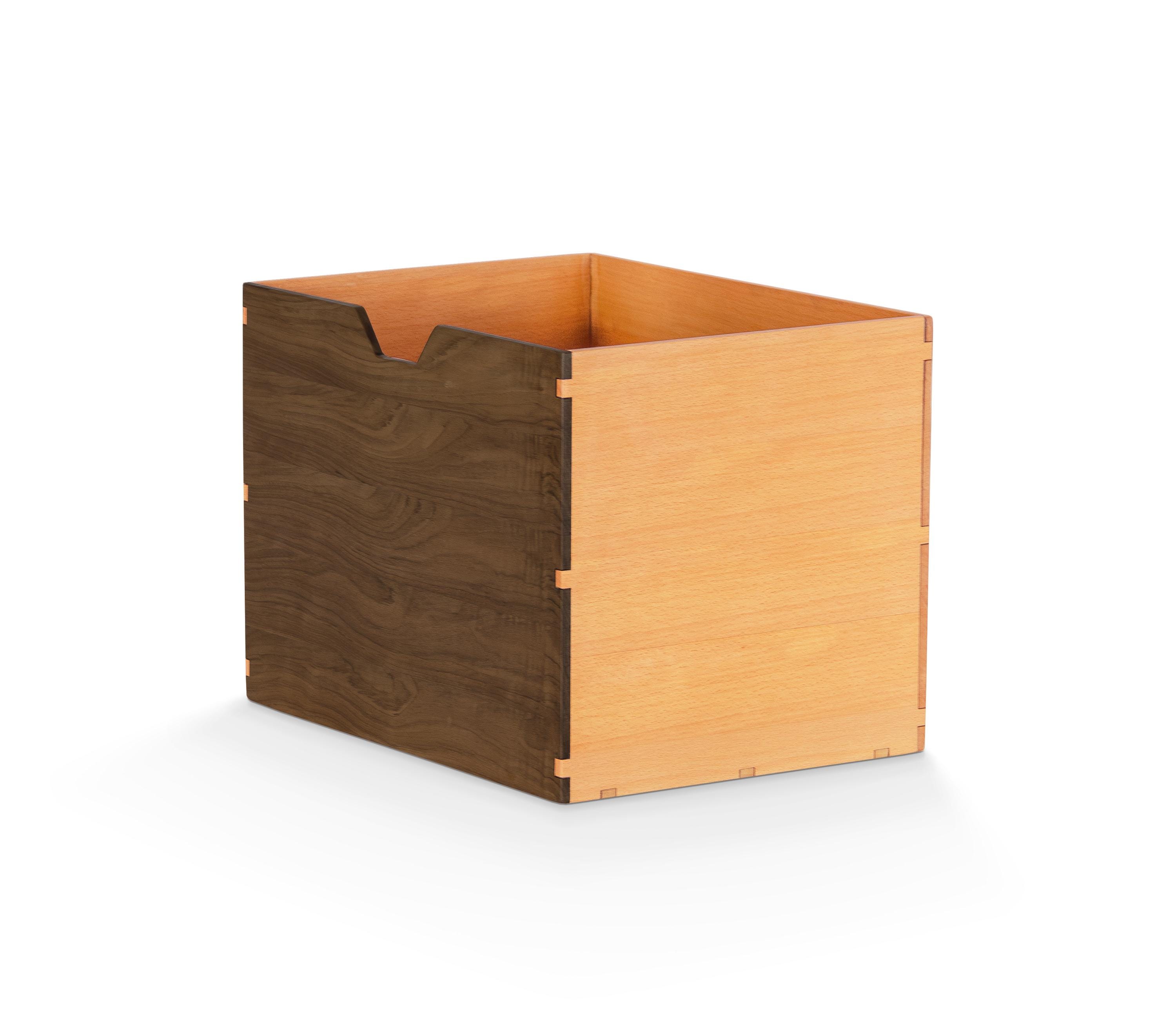 Solid Walnut & Hornbeam Storage Box With Drawer | Multipurpose ...