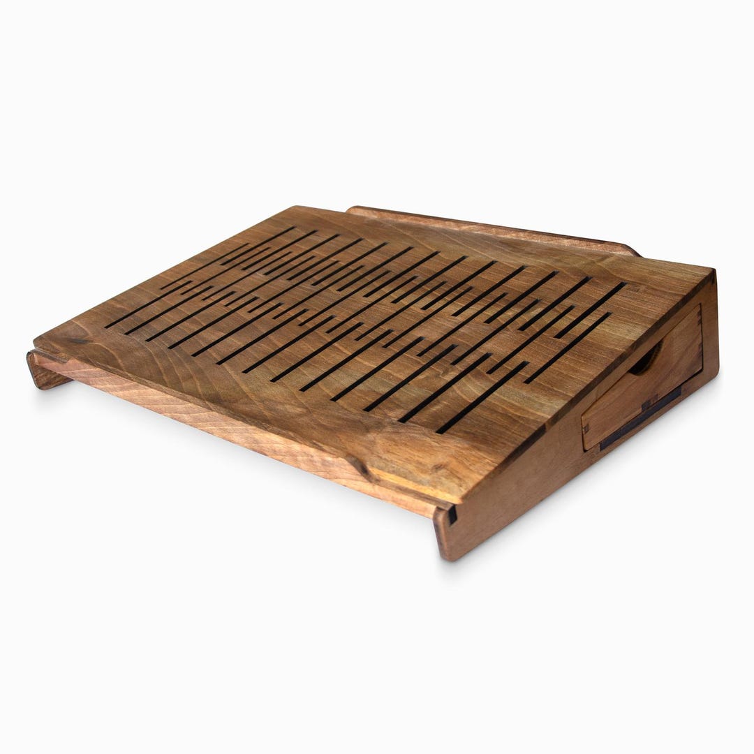 Laptop and Notebook Stand With Drawer - 15'' - Laptop Stand, Wooden ...