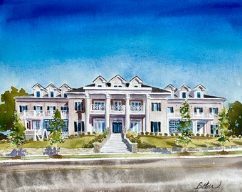 University of Arkansas Tri Delta Sorority House | Etsy